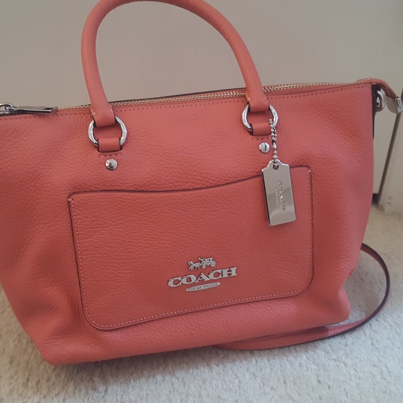Coach | Bags | Coach Coral Leather Satchel | Poshmark